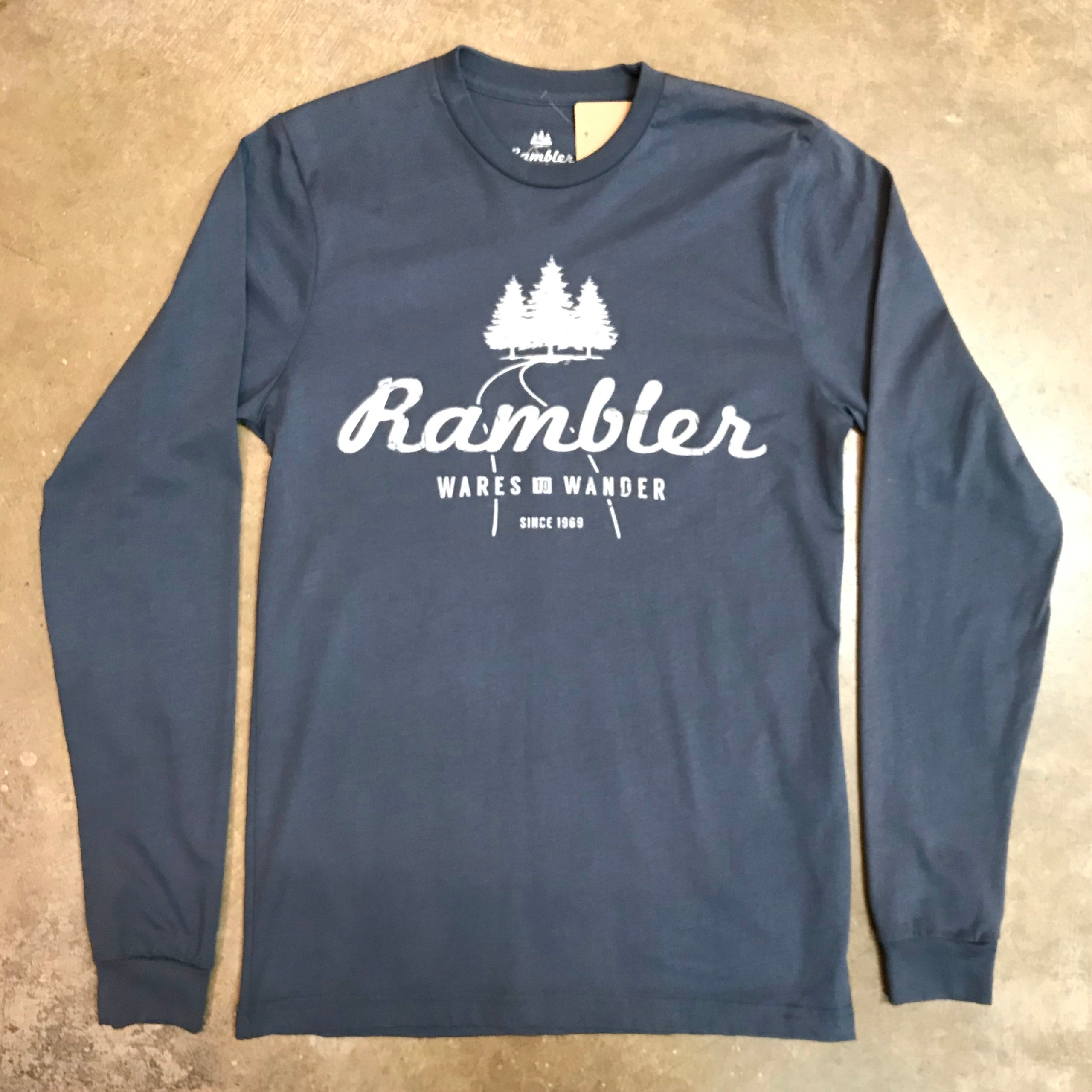 Rambler LS Logo Tee - Pacific Blue | Rambler
